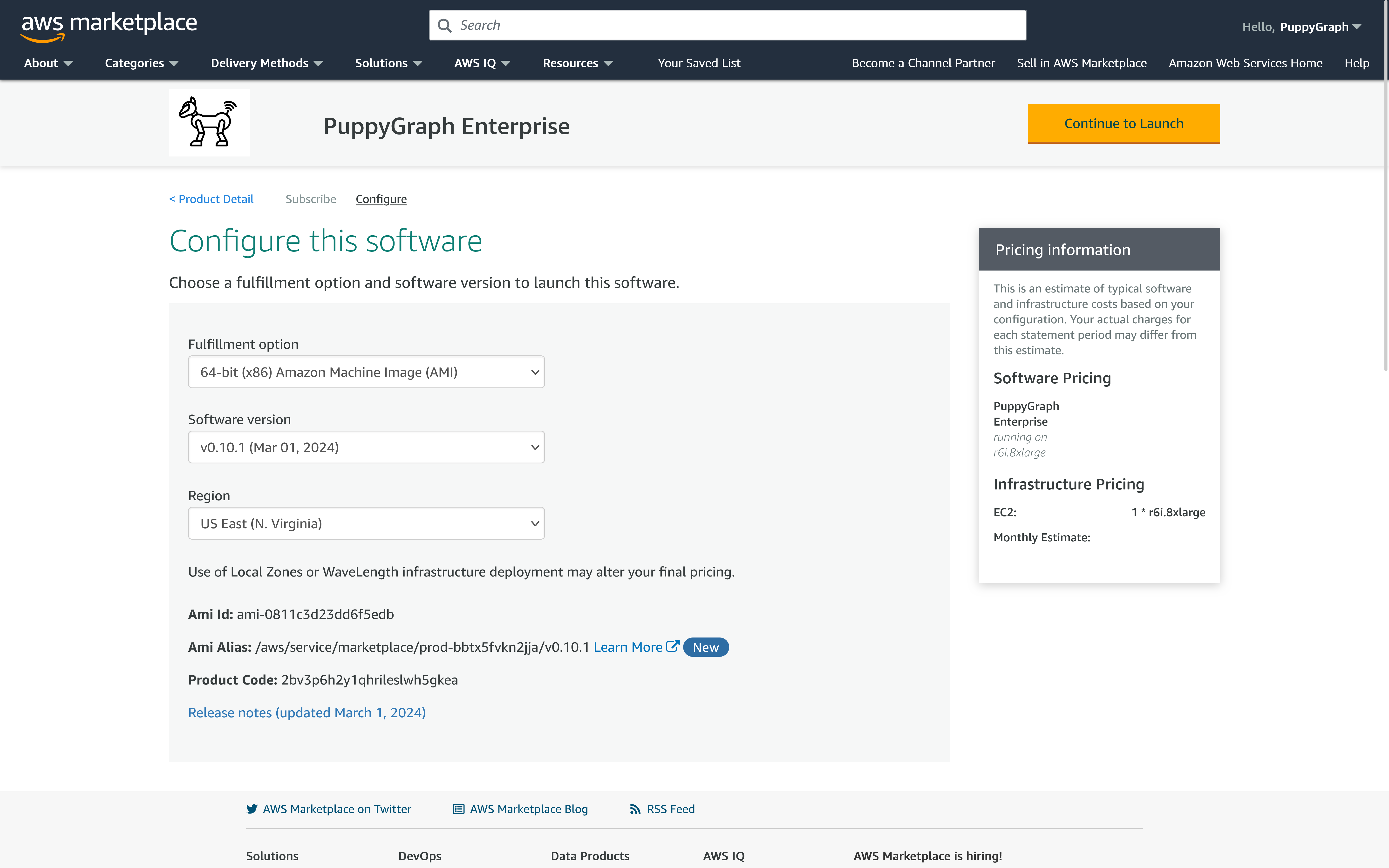 Launching PuppyGraph from AWS Marketplace - PuppyGraph Docs
